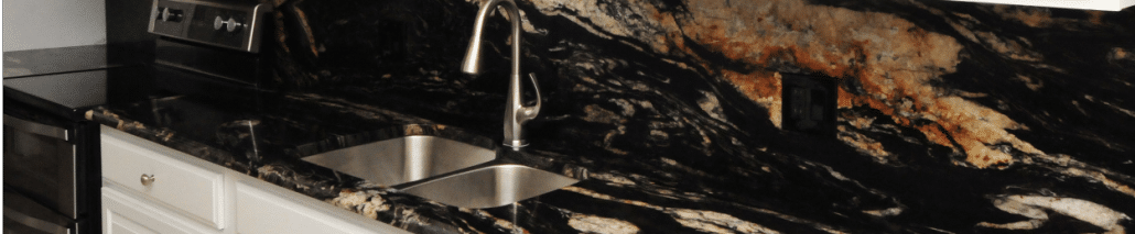 Titanium Full Height Granite Backsplash | Titan Granite - St Louis MO