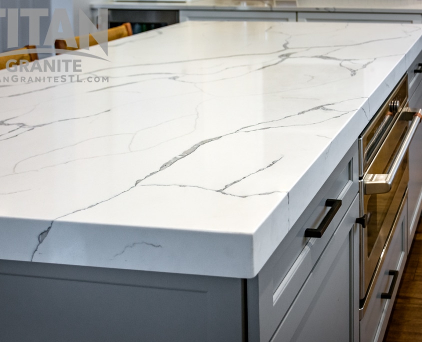 Statuary Classique Quartz Kitchen Project | Titan Granite - St Louis MO