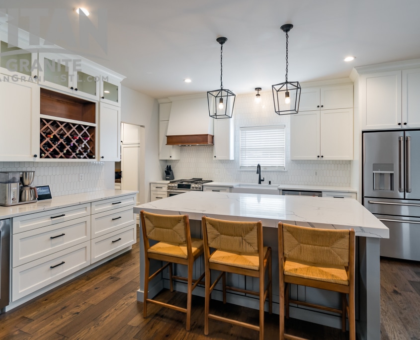 Statuary Classique Quartz Kitchen Project | Titan Granite - St Louis MO