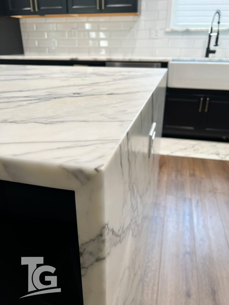 Calacatta Ceraiole Italian Marble Kitchen | Titan Granite - St Louis MO